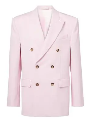 Wardrobe.NYC Double-breasted Virgin Wool Blazer - Pink