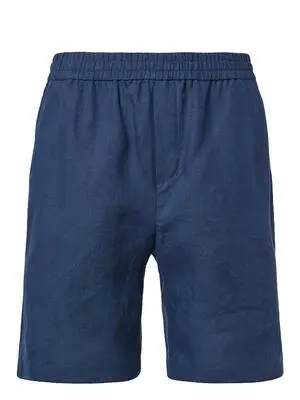 Sunspel Linen Shorts - Blue