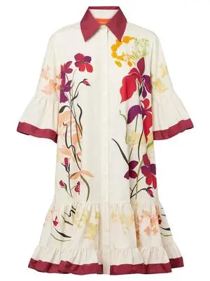 La DoubleJ Choux Floral Shirt Dress - White