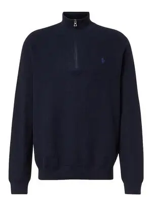 Ralph Lauren Half-zip Cotton Sweater - Blue