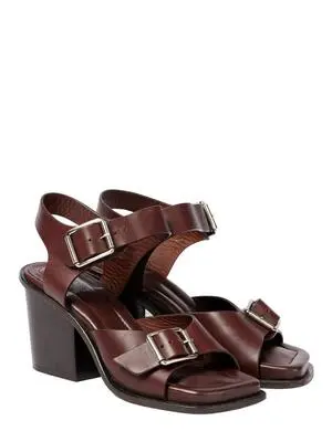 LEMAIRE 80 Leather Sandals - Brown