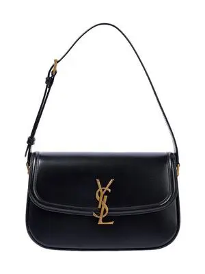 Saint Laurent Solferino Small Leather Shoulder Bag - Black
