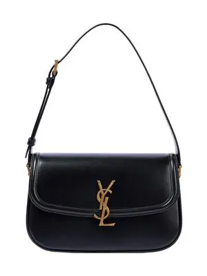 Saint Laurent Solferino Small Leather Shoulder Bag - Black