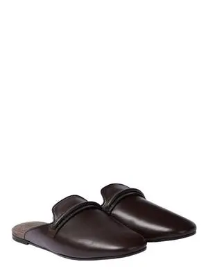 Brunello Cucinelli Leather Mules - Brown
