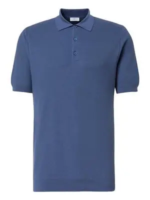 Sunspel Cotton Polo Shirt - Blue