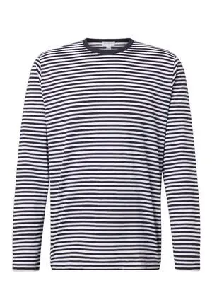 Sunspel Striped Cotton T-shirr - Multicoloured