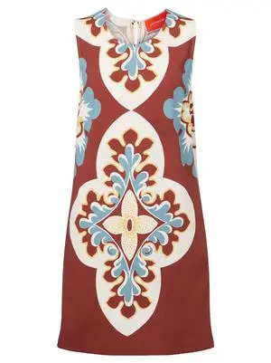 La DoubleJ Printed Satin Shift Dress - Multicoloured