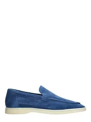 AURELIEN Yacht Suede Loafers Blue