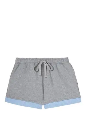 Gucci Cotton Jersey Shorts With Embroidery - Grey