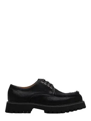 MARC NOLAN Luca Calf Hair Lug Sole Derby - Black Horse