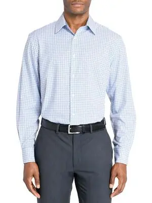 W.R.K Regular Fit Square Print Performance Dress Shirt