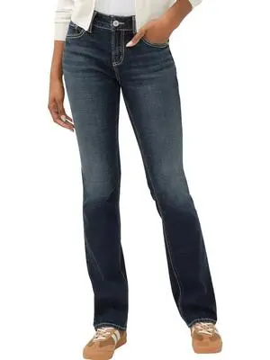 SILVER JEANS CO. Elyse Mid Rise Slim Bootcut Jeans - Tempo