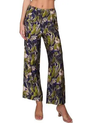 MELLODAY Floral Print Ankle Pants