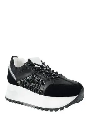 ZIGI Dynamo Platform Wedge Sneakers - Black