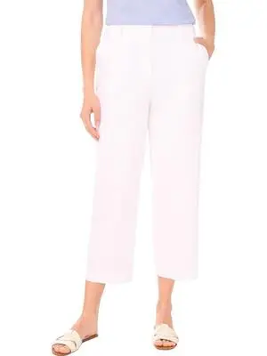 Halogen High Waist Straight Leg Trousers - Bright White