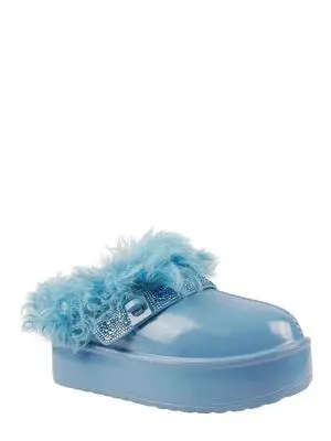 ZIGI Faux Fur Platform Slipper - Light Blue