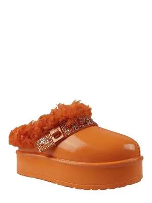 ZIGI Faux Fur Platform Slipper - Orange O