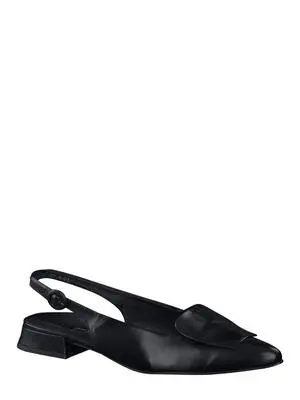 Paul Green Viola Slingback Pumps Black Leather
