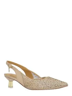 J. Reneé Aleksa Pointed Toe Slingback Pumps Beige