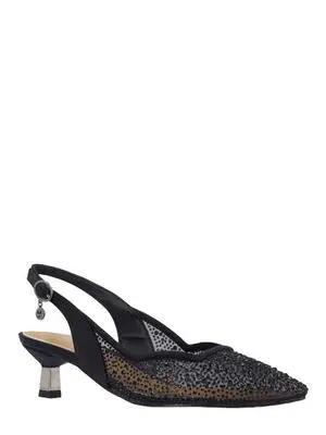 J. Reneé Aleksa Pointed Toe Slingback Pumps - Black