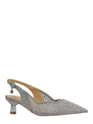 J. Reneé Aleksa Pointed Toe Slingback Pumps - Pewter