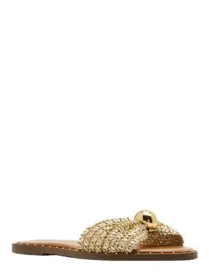 Steve Madden Dipsy Slide Sandal Gold Multi