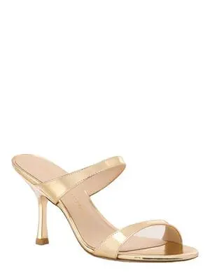 STUART WEITZMAN Nudist Metallic Slide Sandal - Platino