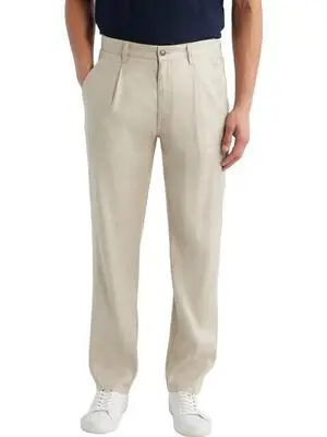 W.R.K Slim Fit Pleated Linen Blend Pants