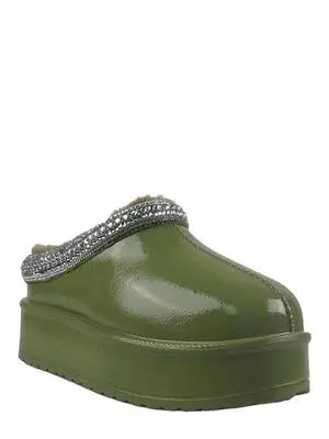 ZIGI Faux Fur Platform Slipper Army Green