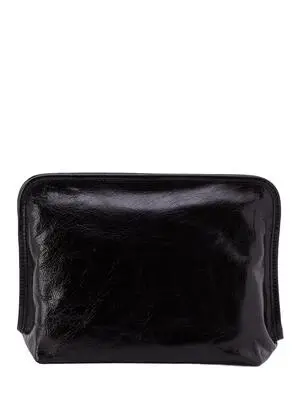 Hobo Large Leather Cosmetics Pouch - Black