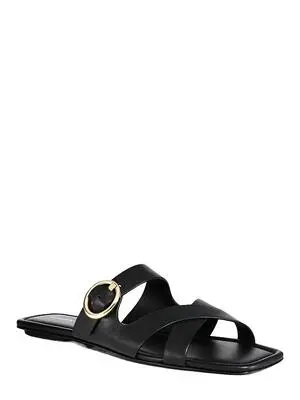 STUART WEITZMAN Villa Slide Sandals - Black