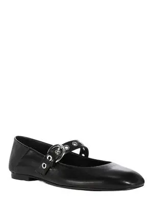 STUART WEITZMAN Supermoto Mary Jane Flats - Black
