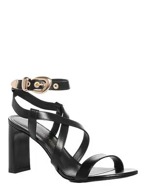 STUART WEITZMAN Maven 75 Block Heel Sandals Black