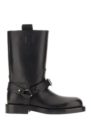Burberry Buckled Boots - Black