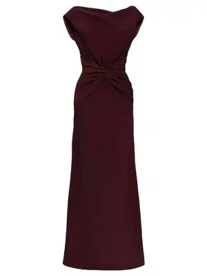 Amsale Twist Crepe Dress - Red