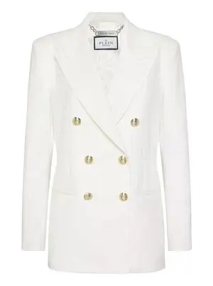 Philipp Plein Double-breasted Blazer - White