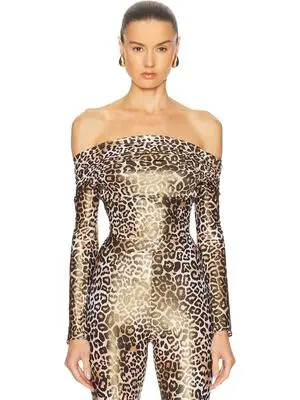 Alexandre Vauthier Panther Bodysuit - Natural