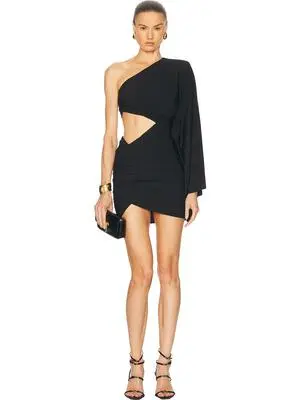 Alexandre Vauthier One Shoulder Mini Dress - Black