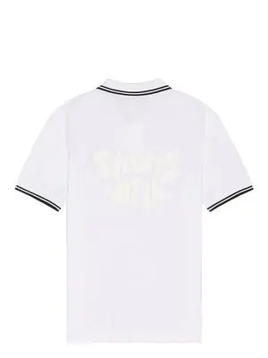 Comme Des Garçons X Fred Perry Strong Will Polo - White