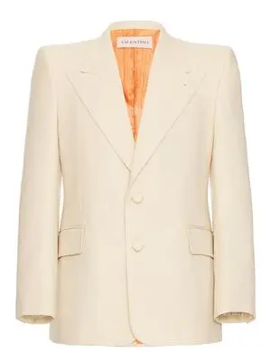 Valentino Garavani Blazer Jacket In Cream - Burro