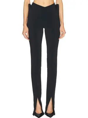 MUGLER Split Hem Pant - Black