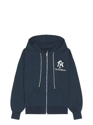 NO PROBLEMO Nyp Zip Through Hoodie - Navy