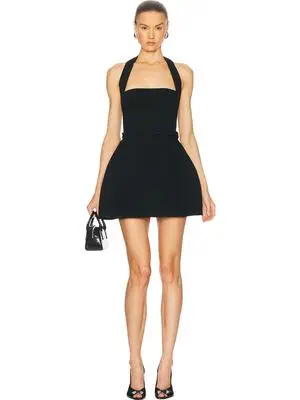 SANS FAFF Halter Mini Bubble Dress - Black