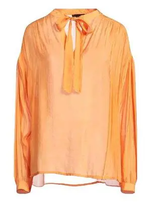 GAËLLE PARIS Woven Bow Blouse - Orange