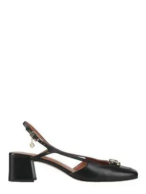 Maje Leather Slingback Pumps - Black