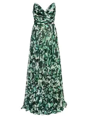 AMSALE Printed Strapless Dress