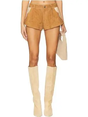 UNDERSTATED LEATHER Combo Short - Brown