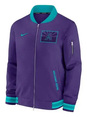 Nike Arizona Diamondbacks City Connect Mlb Full-zip Bomber Jacket - Purple