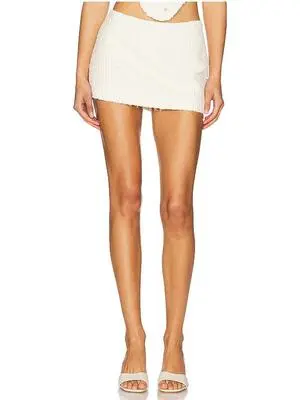 GUIZIO Lourders Mini Skirt - Ivory