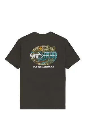 FAIR HARBOR The Saltaire Graphic Tee In Black - Black Beach Surf